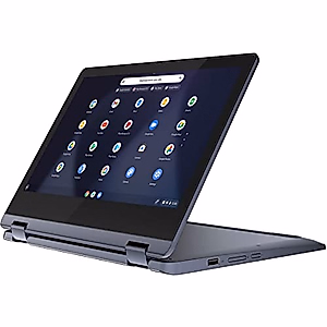 Lenovo 2022 Flex 3 Touchscreen Chromebook, 2-in-1 11.6" HD for Business and Student Laptop, MT8183 CPU, 4GB LPDDR3, 64GB eMMC, Webcam, Blue, Chrome OS, 32GB USB Card