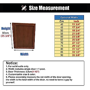 YANBI Living Room Cafe Saloon Swing Doors, Retro Louvered Partition Door, Cowboy Fence Bar Doors with Metal Hinge for Kitchen Toilet Restaurant (Size : W55xH90cm(21 5/8" x35 7/16"))