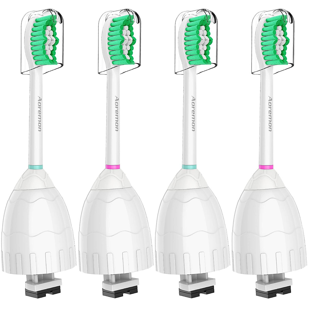 Aoremon Replacement Brush Heads Compatible with Philips Sonicare e-Series HX7022/66(4 Pack), Fit for Sonicare Essence, Xtreme, Elite, Advance, and CleanCare Electric Toothbrush with Hygienic Caps