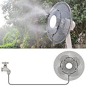 topliu Fan Misting Kit,16” Fan Mount Misting Cool𝚒ng System,for Cool𝚒ng Patio Garden Greenhouse B𝚛eeze,Connect to Any Outdoor Fan,Humidify