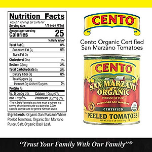 Cento San Marzano Organic Peeled Tomatoes (Pack of 6)