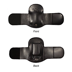 Stethoscope Holder with Velcro Closure and Padded Hip/Belt Clip for Littmann - Genuine Leather Universal Stethoscope Holster