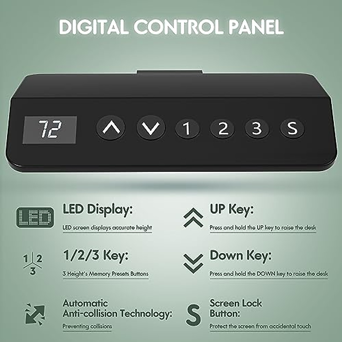 Homall Electric Standing Desk with Triple Drawers, Adjustable Height Stand Up Desk, 55 x 24 Inch Table with Storage Shelf, Sit Stand Home Office Desk with Splice Board (Black)