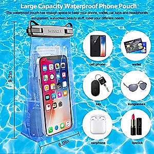 Waterproof Phone Pouch Up to 6.9", Floating Dry Bag for iPhone 13 12 11 Pro Max Galaxy S22 S21 Universal Waterproof Case Large Capacity Sunscreen Glasses Storage Dry Bag for Swimming Rafting Boating