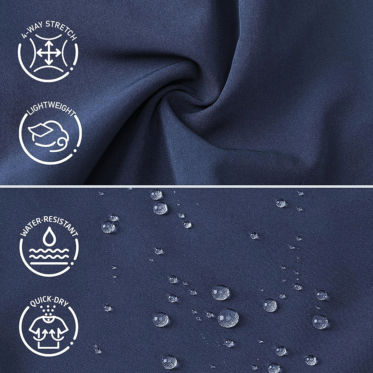 Haimont Men's Athletic Shorts with Pockets 5” Running Workout Gym Sports Training Exercise Shorts, No Liner Dark Blue, XL