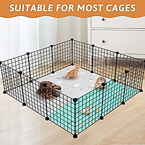 BNOSDM 2 Packs Large Guinea Pig Cage Liner Washable 59" x 39.3" Reusable Rabbit Cage Liners Washable Absorbent Small Animal Fleece Cage Liner for Rabbit Chinchilla Hedgehog Cat Dog (Pineapple)