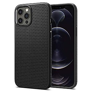 Spigen for iPhone 12 Pro Case, Liquid Air Armor Case for iPhone 12 & 12 Pro - Matte Black
