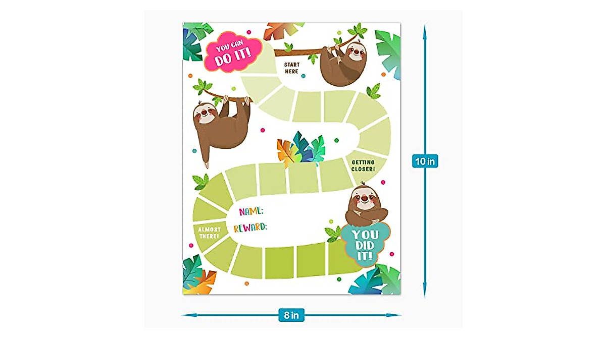 Magnetic Sloth Chore Chart for Kids - Organize & Reward