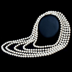 BABEYOND Vintage 1920s Gatsby Imitation Pearl Choker Necklace 20s Art Deco Flapper Accessories for Women White (two 59" long necklace set)
