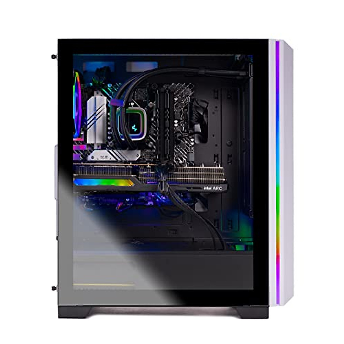 Skytech Gaming PC Desktop – Intel Core i7 12700F 2.1 GHz, Intel Arc A770, 1TB NVME Gen4 SSD, 16GB DDR4 RAM 3200, 650W Gold PSU, 240mm AIO, 11AC Wi-Fi, Windows 11 Home 64-bit,White