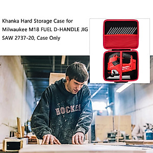 khanka Hard Storage Case Replacement for Milwaukee M18 FUEL D-HANDLE JIG SAW ‎2737-20, Case Only