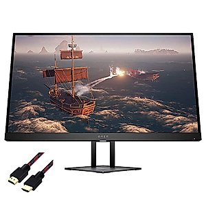 HP New OMEN 27i Monitor - 8AC94AA#ABA - 27" IPS LED QHD FreeSync, G-Sync Compatible Gaming Monitor + HDMI Cable