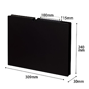 Kokuyo NEOS A4 File Folders, 1.2 Inches (30 mm) Depth, 3 Side Binding PP Type with A Customizable Tab, 10 Pack of Black, Japan Import (A4P-NEF30DX10)