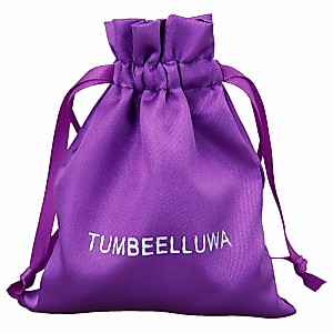 TUMBEELLUWA Tree of Life Pendant Necklace, Teardrop Shape Healing Crystals Jewelry for Women,Amethyst