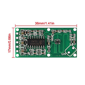 DWEII 12PCS RCWL-0516 Motion Detection Sensor, Microwave Radar Sensor, Switch Module, for Arduino ESP8266 Nodemcu Wemos, for Raspberry PI, for Human Rat Cat Detector, Detection Distance 5-7m