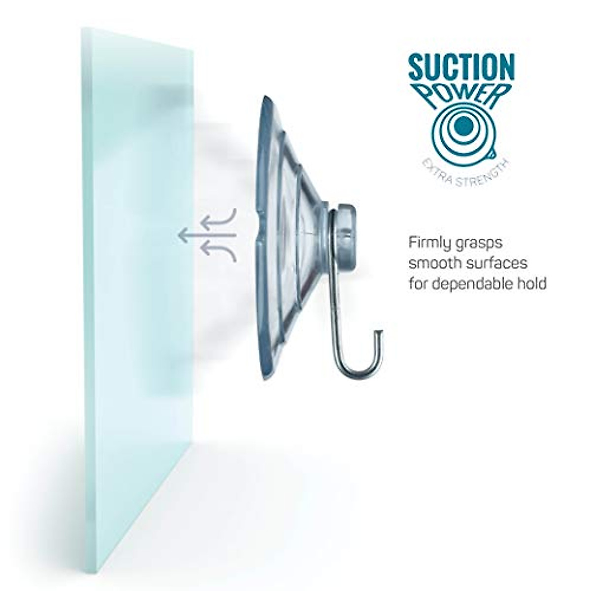 SEWANTA All-Purpose Suction Cup Hooks [10PK Combo Set] Powerful Window Suction Cups with Hooks Use to Hang On Glass, Windows, Doors, Mirrors, Tiles. Set Includes: 2 Large, 4 Medium, 4 Small