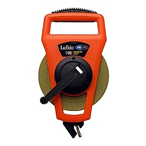Lufkin 1/2" x 100' Pro Series Engineer's Ny-Clad® Steel Tape Measure - PS1806DN