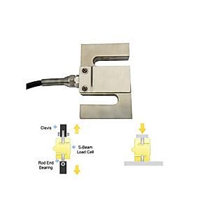 Taidacent High-Precision Weighing Sensor S Type Beam Load Cell Tension Pressure Tension and Compression Measurement Load Cell (0-300Kg)