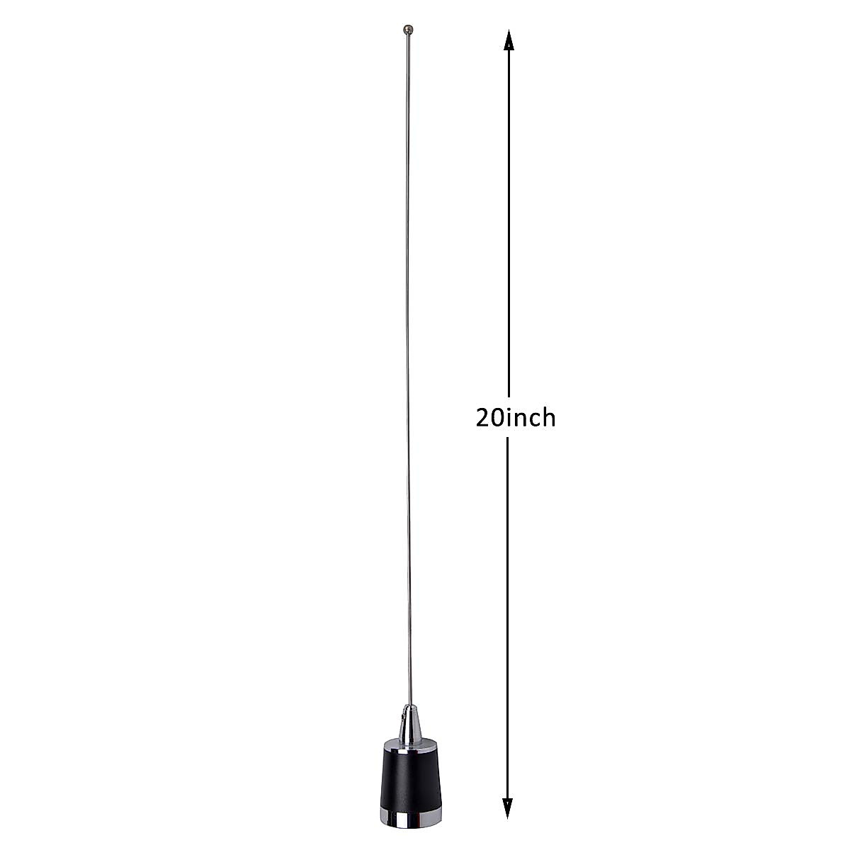 HYS Dual Band Mobile Antenna 2m/70cm VHF/UHF Ham Radio Antennas with 13ft/About 4m RG-58 Coax Cable NMO Base to PL-259 Connector for Motorola Baofeng Kenwood Car Truck Amateur Radio