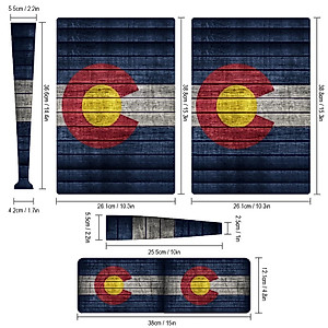 Colorado Flag Pattern on Wooden Full Protective Skin Cover Design Wrap Decal Sticker Compatible with PS5 Digital Edition Console and Controller