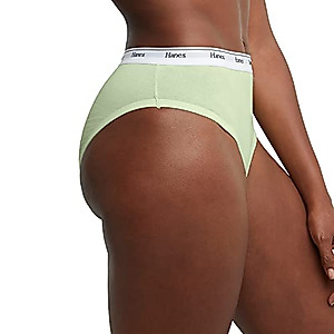 Hanes Women's Originals Panties Pack, Breathable Cotton Stretch Underwear, Fashion Color Mix, 6-Pack Hi-Cuts, X Large
