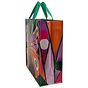 Blue Q Shoppers, Reusable Grocery Bag, Sturdy, Easy-to-Clean, 15" h x 16" w x 6" d, made from strong 95% recycled material (Multicolored)