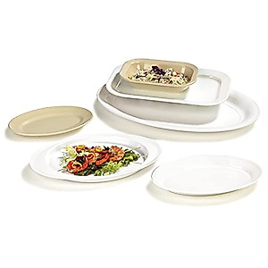 Carlisle FoodService Products Displayware Plastic Catering Platter 21" x 15" White