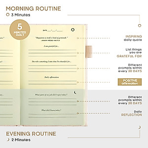 Taja Gratitude Journal for Women & Men 2023 : 5 Minute Journal, Daily Manifestation Mindfulness Journal With Positive & Grateful Prompts For More Happiness, Positivity, Affirmation and Self Care