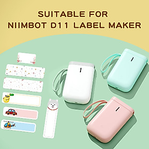 NIIMBOT Label Maker Tape (0.55" x 1.18") Printer Sticker Paper with Self-Adhesive for D11/D110/D101 Label Maker,1 Roll of 210 (Clear)
