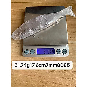 3PCS Unpainted Lure Blanks 51.74g 17.6cm with Free 7mm Eye Crankbait Simulation Blank Body Clear Hard Baits Trout Salmon Minnow Lure Popper Lures Topwater Freshwater 8085