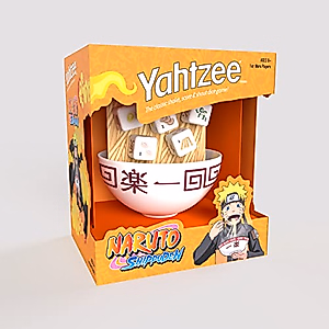 YAHTZEE: Naruto Shippuden | Collectible Ramen Bowl Dice Cup | Classic Family Dice Game Based on Anime Show | Great for Family Game Night | Officially-Licensed Naruto Game & Merchandise