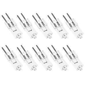 SQXBK 10PCS G5.3 Halogen Bulbs 12V 50W Halogen Bulbs JC Bi-Pin Base Light Halogen Lamp for Home Lighting Clear Glass Lens