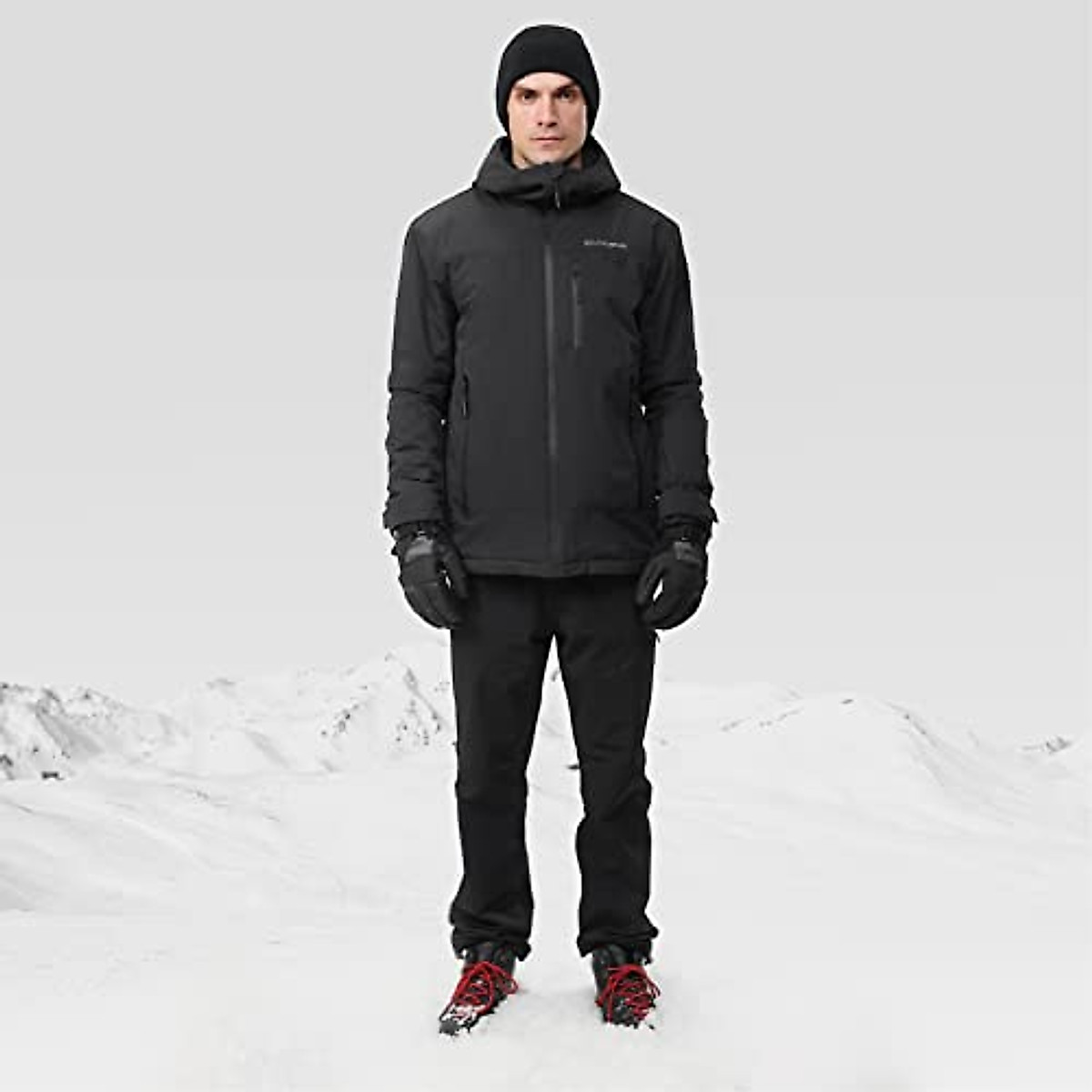 Extremus Outlook Peak Ski Jacket for Men, Waterproof Warm Winter Coat with Adjustable Hood and Water-Resistant Zippers