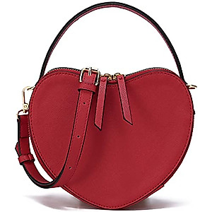 CATMICOO Small Heart Shaped Purse for Women with Removable Crossbody Strap