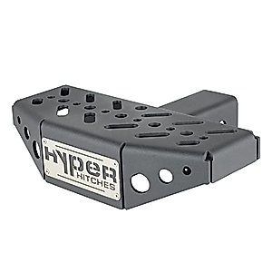 Hyper Hitches 12" Hitch Step Model # HS-12 | Hitch Step | Truck Hitch Step 100% Made in The USA | Rear Bumper Guard Protector | with Built in Stabilizer (2" Receiver)