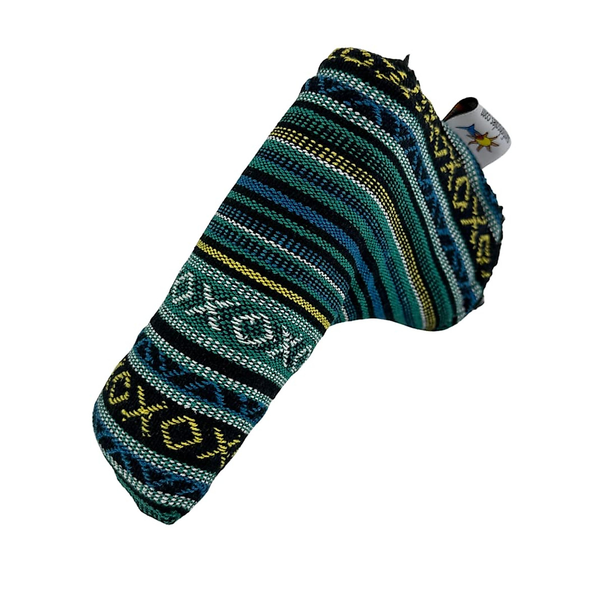 Peacock Hand Woven Blade Putter Cover with Magnetic Closure Sunfish Golf