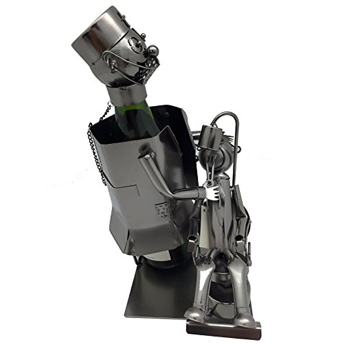 Metal Dentist with Patient Wine Bottle Holder Character