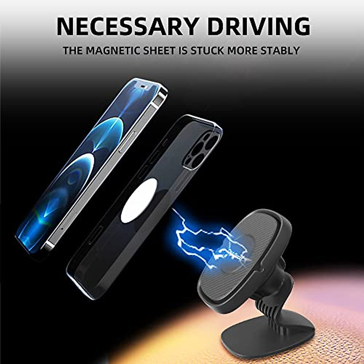 KIFIDAN Phone Mount for car Car Magnetic Phone Holder Car Navigation Holder, Dashboard Phone Holder Suitable for All Phones