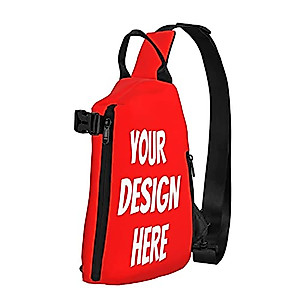 Custom Crossbody Chest Bag Custom Crossbody Backpack Your Own Add Your Design Sport Shoulder Crossbody Bag Customized Gifts Customized Gifts Personalized Photo Gifts Custom Gifts For Men,Black-3