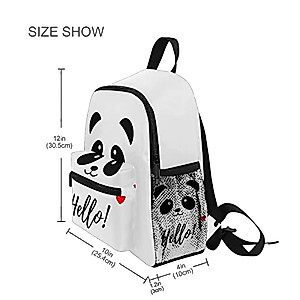 Glaphy Kid's Backpack Panda Funny Toddler Backpack for Daycare Travel, Preschool Bookbags for Boys Girls