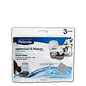 Petmate Replendish Charcoal Replacement Filters Control Chlorine and Odor (3 count)