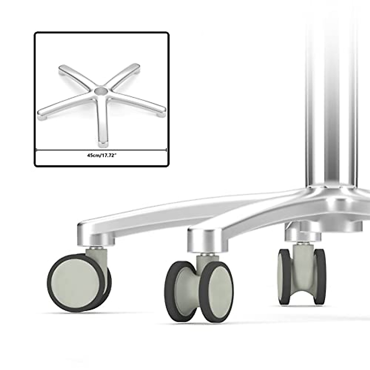 Tattoo Chair Saddle Stool with Rollers, Pu Leather Hydraulic Swivel Adjustable Drafting Stool Work Chair for Salon Spa Beauty Massage Dental Clinic Etc-B