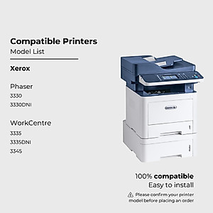 Do it Wiser Compatible Toner Cartridge Replacement for Xerox 106R03624 WorkCentre 3335 3345 Phaser 3330 Toner - 106R03623 (Extra High Yield - 15,000 Pages)