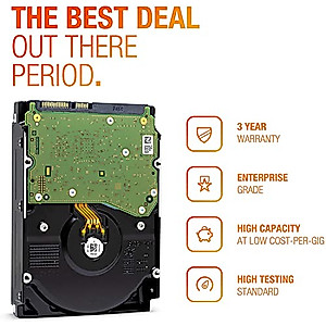 WD 10TB Ultrastar DC HC510 7200 RPM SATA 6.0Gb/s 3.5in Internal Hard Drive Model 0F27452 (Renewed)