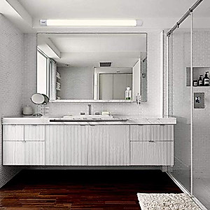 LED Shop Light Fixture 4FT Plug in Ceiling Lights Linkable LED Tube Light 5000K Plug in Light Fixture for Bathroom Garage Overhead with ON/Off Switch