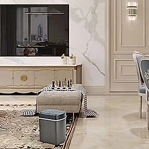 Weniii Trash Can Touchless Motion Sensor Garbage Can Touch Free Automatic Kitchen Trash Can with Lid for Bathroom Office Smart Brown