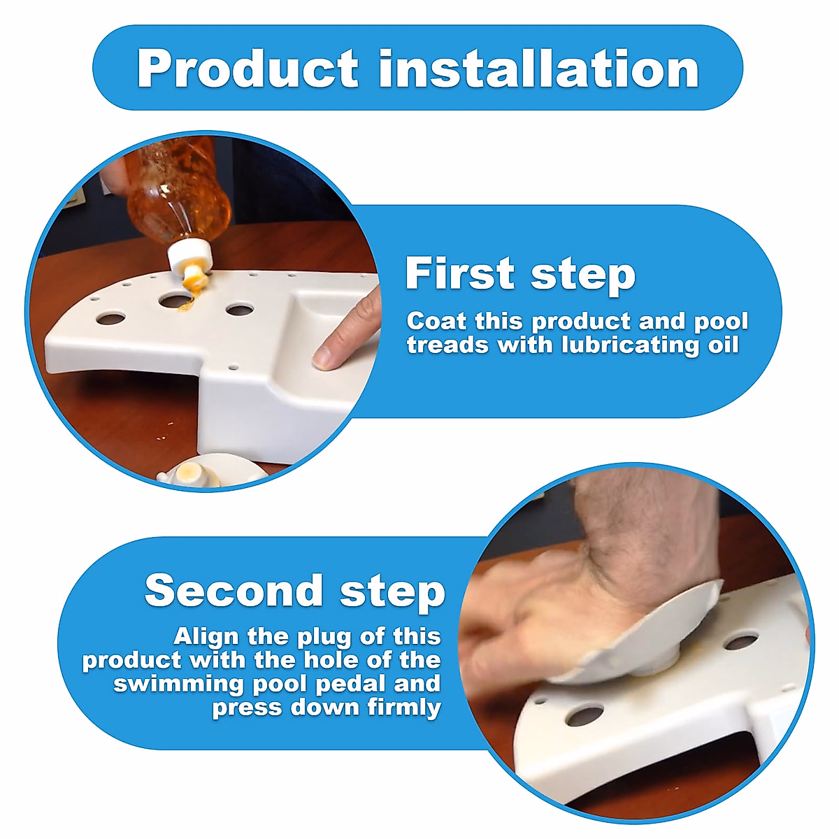 Replacement Step Cups for Innovaplas Above Ground Swimming Pool Steps-4 Pack