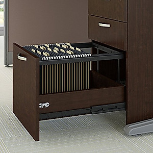 Bush Business Furniture WC36492-03STGK Home Office Furniture Set, Large, Mocha Cherry
