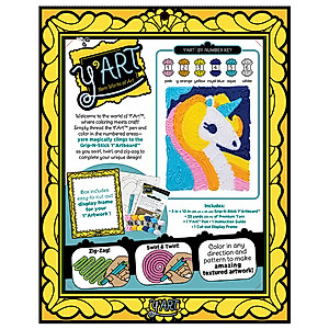 Y'Art Unicorn — Yarn Works of Art — Mess-Free Artistic Craft Activity — Ages 8+