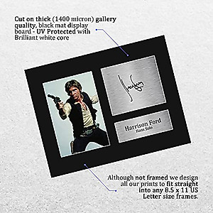 HWC Trading Harrison Ford Gift USL Signed Printed Autograph Star Wars Gifts Print Photo Picture Display - US Letter Size